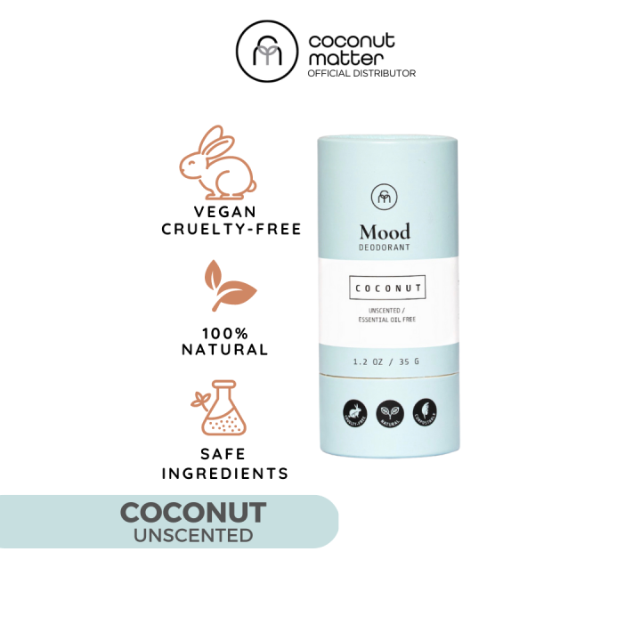 Coconut Matter MOOD Natural Deodorant Unscented Coconut 35g | Lazada PH