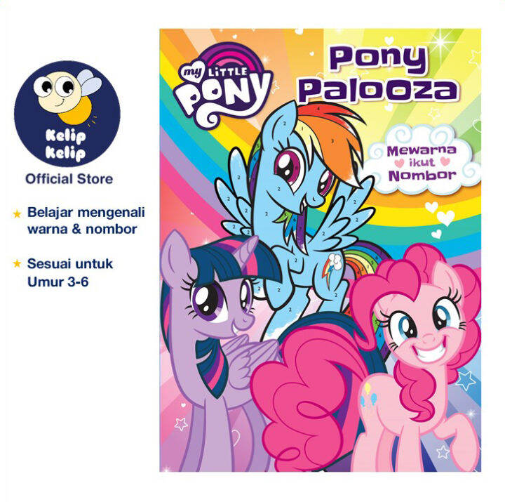 My Little Pony Buku Mewarna Ikut Nombor Untuk Kanak Kanak Belajar ...