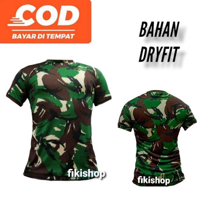 Kaos Loreng Malvinas Baju Kaos loreng lengan pendek TNI Malvinas bahan dryfit terbaru termurah ...