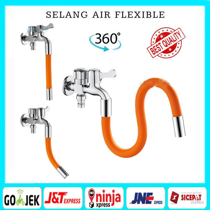SAMBUNGAN KRAN AIR FLEXIBLE 20CM 30CM 50CM UNIVERSAL 360 / SELANG AIR FLEKSIBEL EKSTENSI KERAN ...