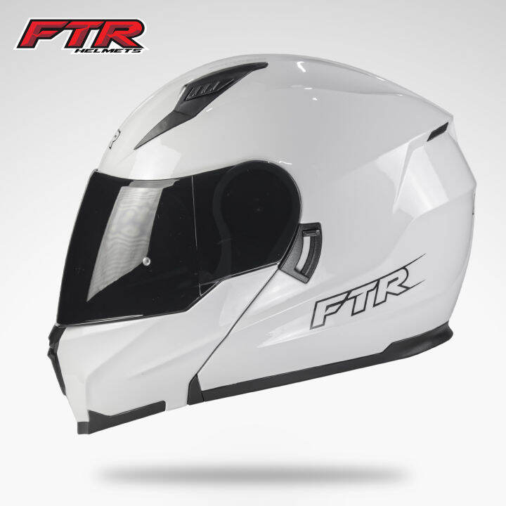 FTR Helmets Scope - Glossy White Modular Dual Visor Helmet | Lazada PH