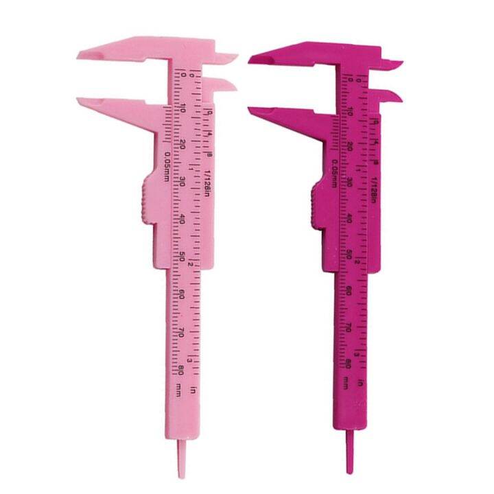 0-80mm Sliding Vernier Caliper Plastic Gauge Caliper Double Scale Ruler ...