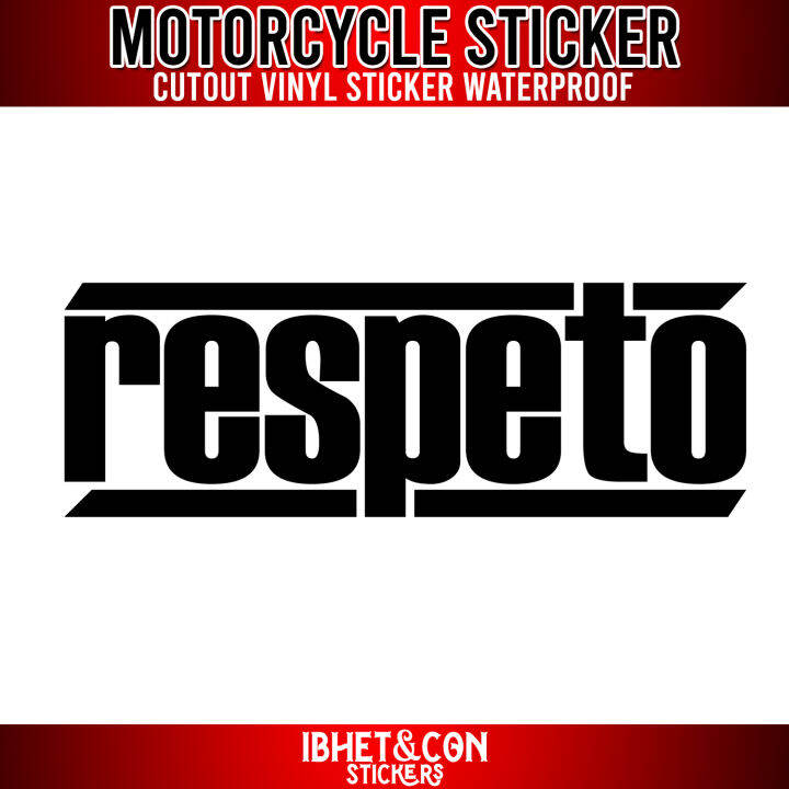 Sticker RESPETO (4.5x1.5inches) Waterproof Cutout Vinyl Sticker / Decal ...