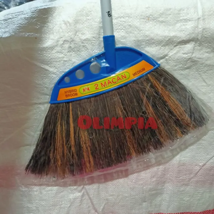 Sapu lantai ijuk 2 macan Medium | Lazada Indonesia