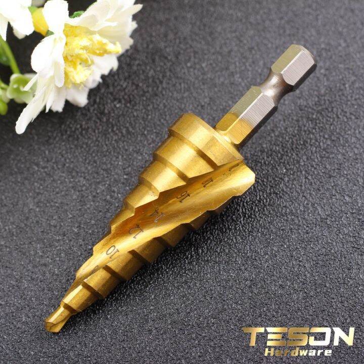 Mata Bor Pagoda 4-20mm Tangga Payung Spiral Multi Step Cone Drill Bit ...