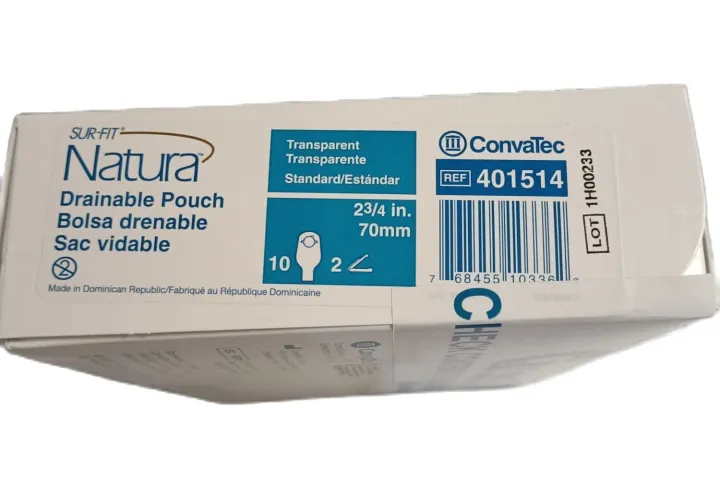 Convatec Colostomy Bag Drainable Pouch Transparent 70mm (10Pcs/Box's ...