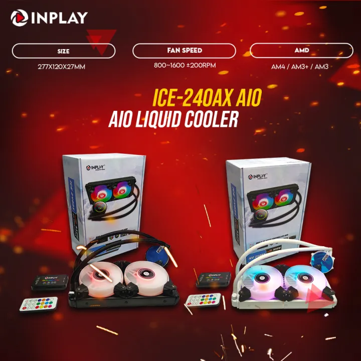 Inplay ICE-240AX | Black | AIO Liquid Cooler Black | Inplay by EJD ...