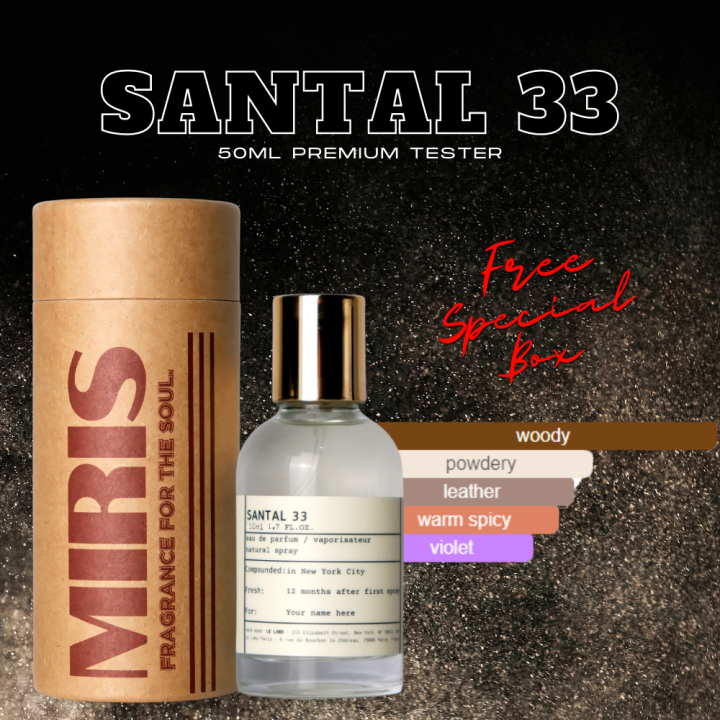 Santal 33 Premium Tester Perfume by Miris EDP 50ml Fragrance for Women ...