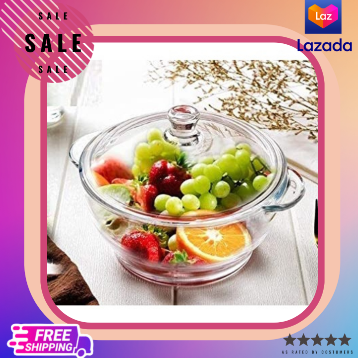1.5L Glass Glassware Delicate Glass Pot Glass Soup Pot Glass Bowl Oven ...