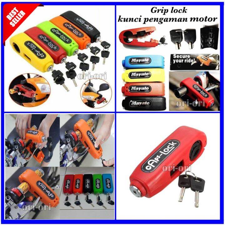 Grip Lock Motor - Kunci Pengaman Motor Anti Maling - Kunci Handel Rem ...