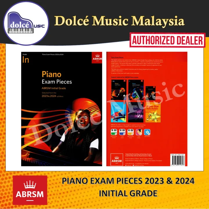 ABRSM - Piano Exam Pieces 2023 & 2024 - Initial Grade | Lazada