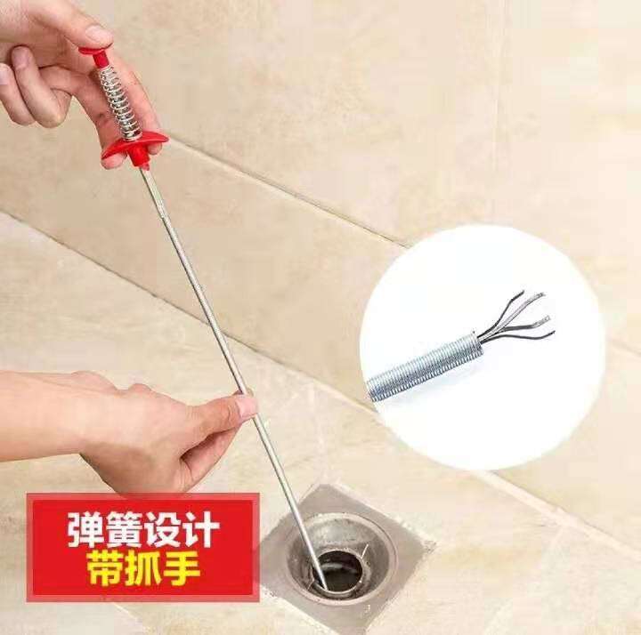 60cm Snake Wire Super Pipeline Stainless Dredging Tool Handheld Drain ...