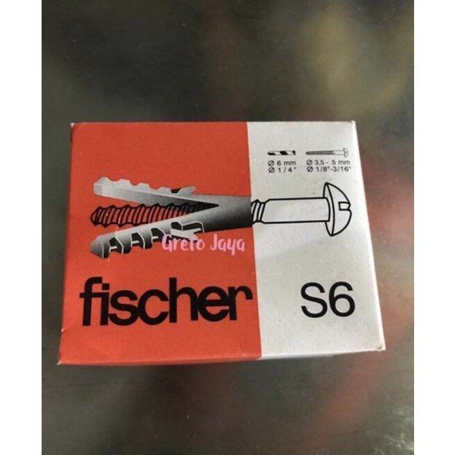 ( S6 ) Nylon S 6 Plastik Dinding Cor Sekrup Nilon Penguat Penahan Skrup ...