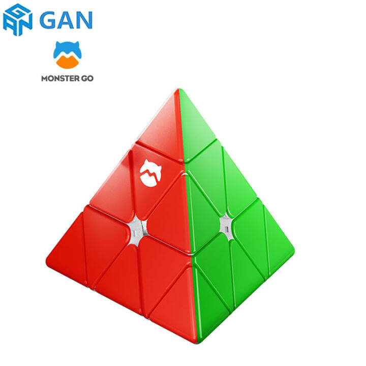 GAN Monster Go Pyraminx Cube 3x3 MG Speed Stickerless Triangle Cube ...