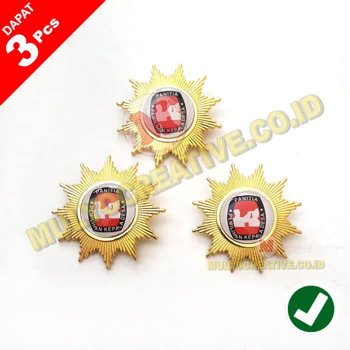 Pin Panitia Pilkades Model Matahari Pin Panitia Pemilihan Lurah Murah ...