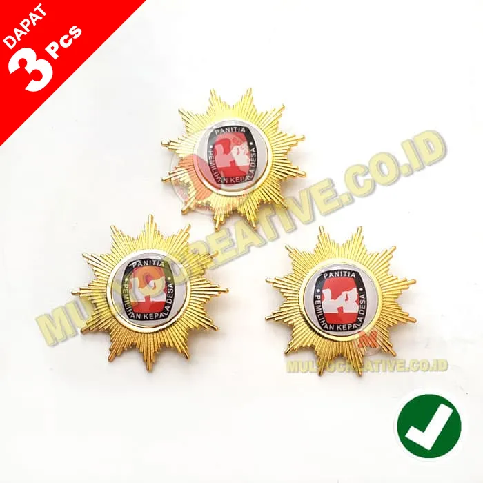 Pin Panitia Pilkades Model Matahari Pin Panitia Pemilihan Lurah Murah ...