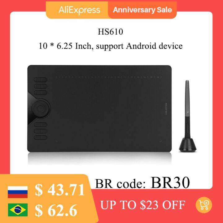 Huion HS610 Graphic Tablet Digital Drawing Tablet With 8192 Battery ...