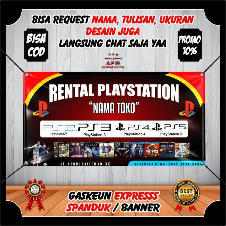 Bisa Cod / Bayar ditempat Spanduk Banner Backdrop Jasa Rental Ps ...