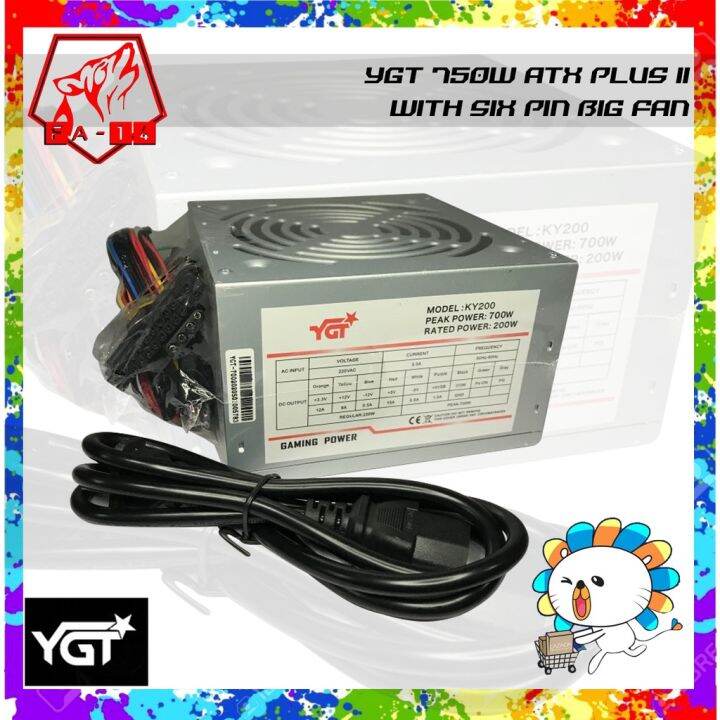 YGT TOP ONE GAMING POWER, KY-700 ATX 4-PIN 2-SATA, 700W, BIG FAN, KY ...