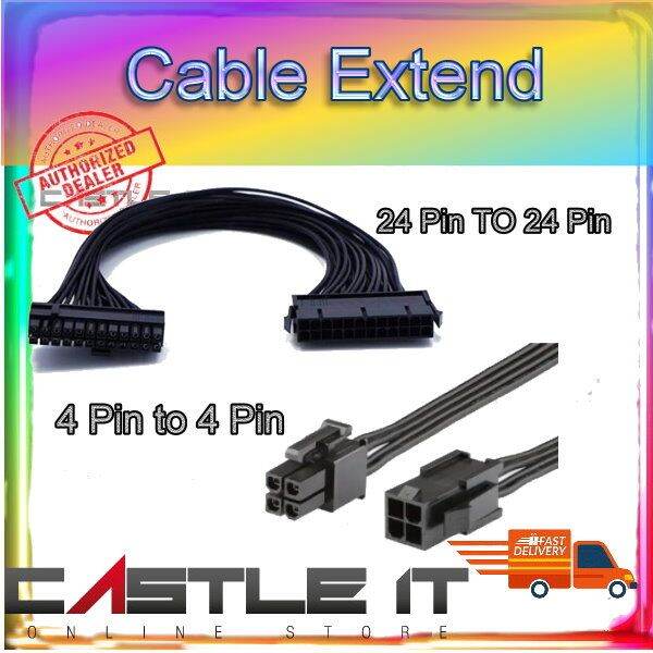 Cable Extend Motherboard 24PIN 24-PIN 24 Pin / CPU 4PIN 4-PIN 4 Pin Mainboard Extension | Lazada