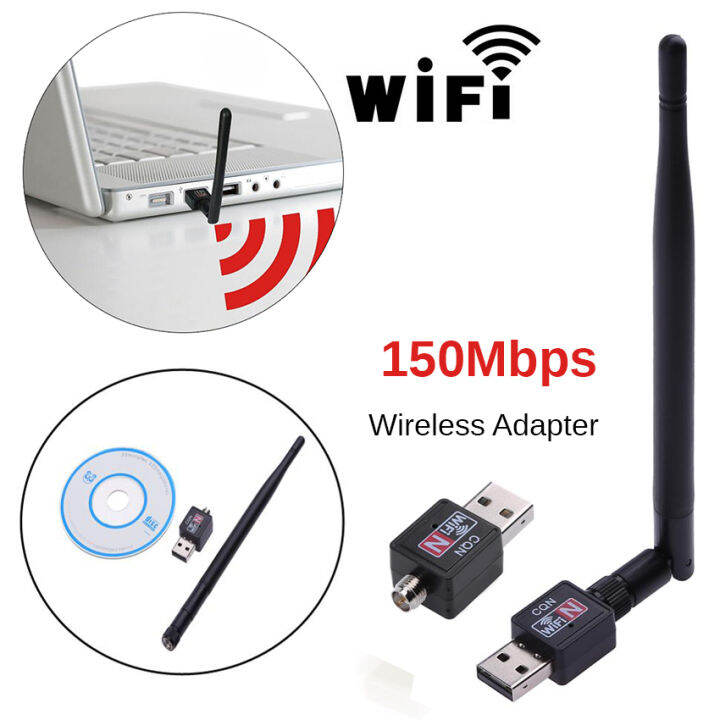 Wireless USB Adapter 802.11N 150Mbps Dengan Antena Penerima Penguat ...