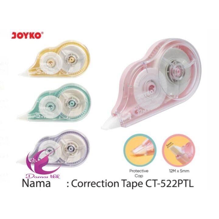TIP EX CORRECTION TAPE CT-522 PTL PASTEL JOYKO KERTAS ROLL | Lazada ...