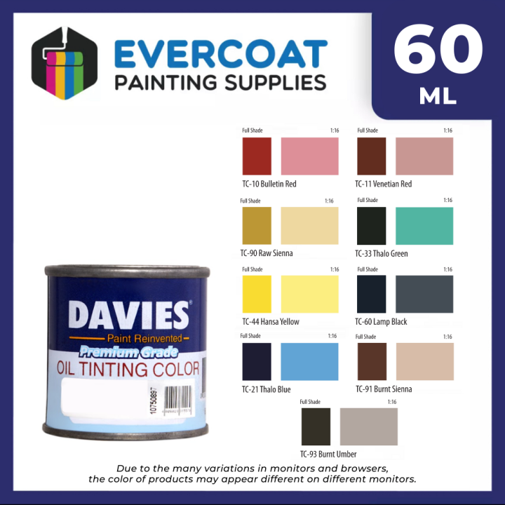 Davies Oil Tinting Color Paint 60ml | Lazada PH