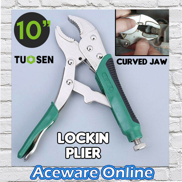 TUOSEN 10 INCH LOCKING PLIER VICE GRIP PLIER CURVED JAW LOCKING TYPE ...