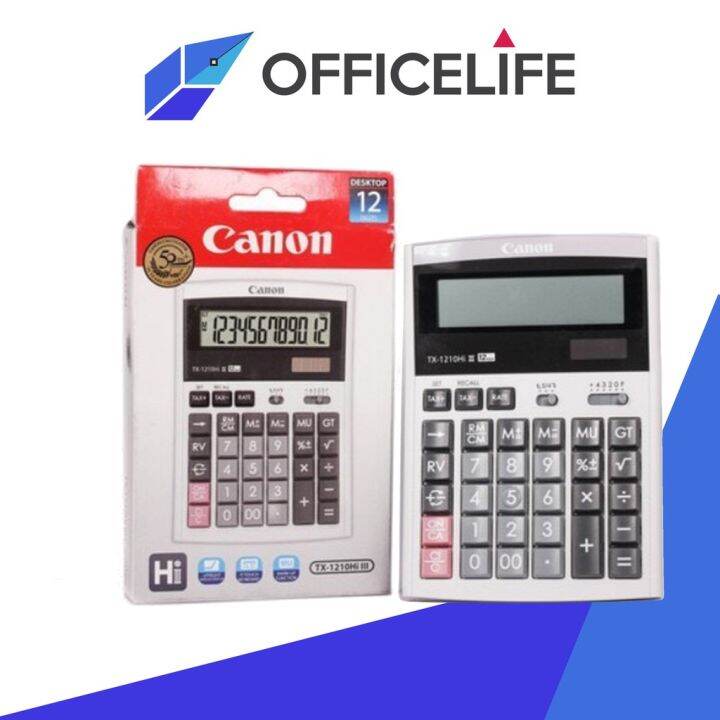 Canon เครื่องคิดเลข แคนนอน รุ่น TX-1210 Hilll จำหน่าย 1 เครื่อง ...