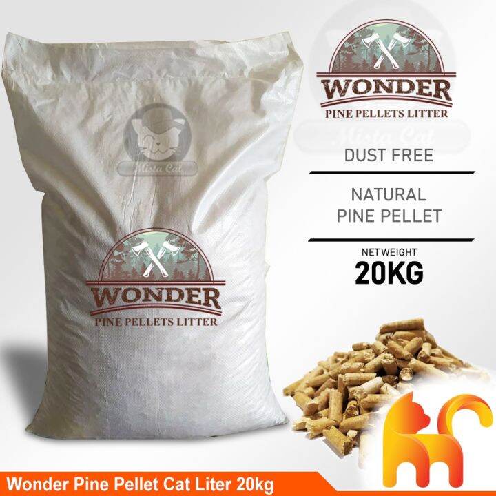 Wonder-Cat Pine Pellet Cat Litter 20kg | Lazada