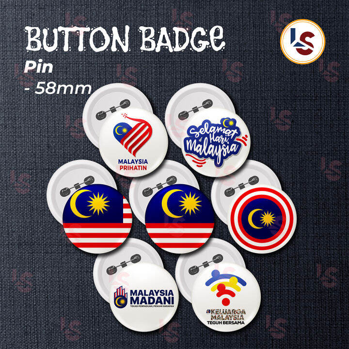 (Pin) Merdeka Button Badge Hari Kemerdekaan Malaysia Independence Day ...