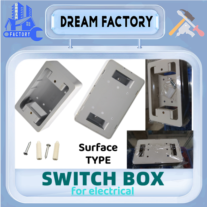 Switch Box Wall Switch Bottom Socket PVC Junction Box Single Base With ...
