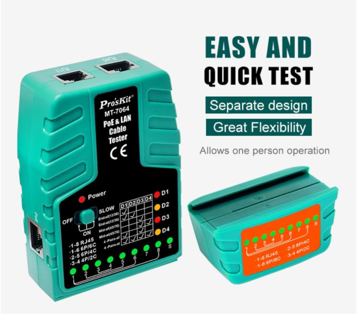 Pro'sKit MT-7064 PoE & LAN Cable Tester "ADVANCED TYPE" | Lazada Singapore