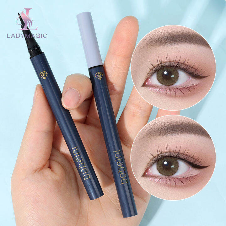 【Ladymagic】 Pencil 2 Warna Wanita Panjang Eyeliner Tahan Lama Ultra Halus Eyeliner Tahan Air ...