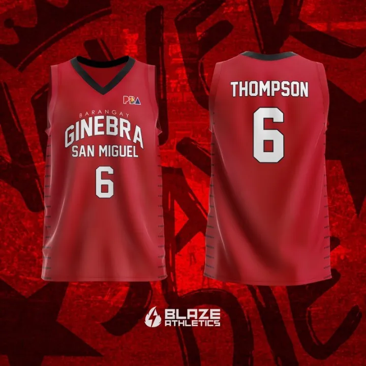PBA Brgy. Ginebra Fully-sublimated Red Jersey505 | Lazada PH