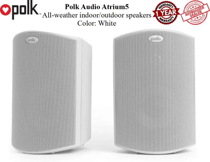 Polk Audio Atrium5 All-weather indoor/outdoor speakers (White) - Polk ...
