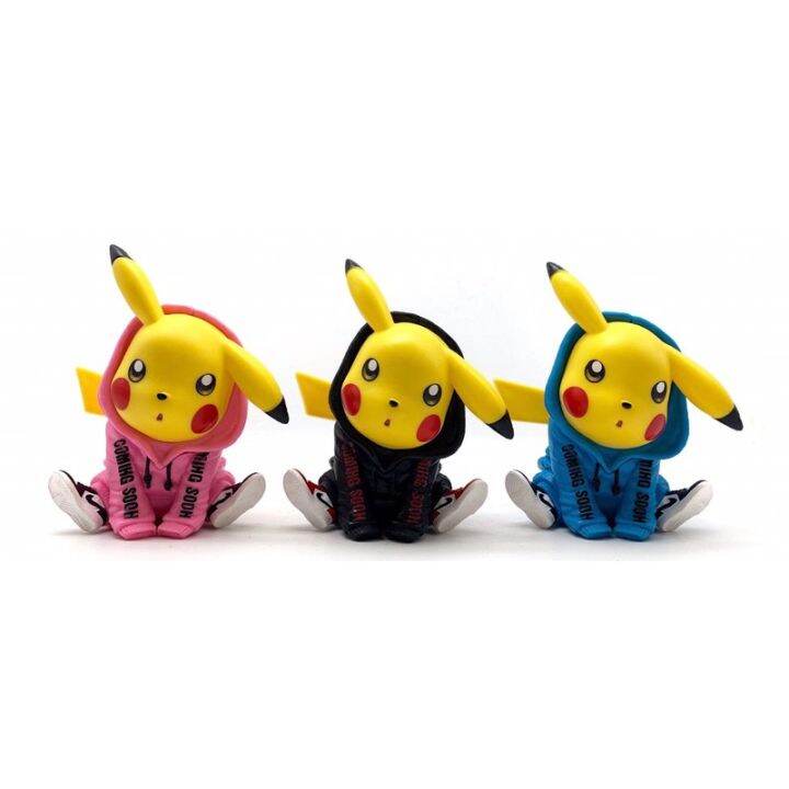 Pikaqu pokemon chibi figure set of 3 best cake topper kids birthday ...