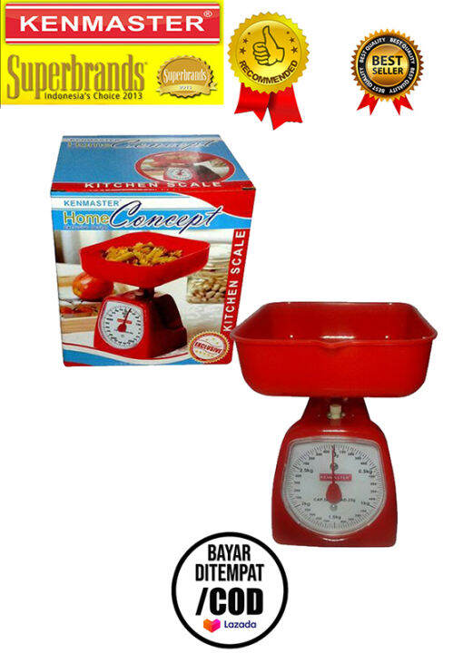Timbangan 3KG kue, bumbu dan buah duduk Kenmaster,Timbangan Dapur 3 Kg ...