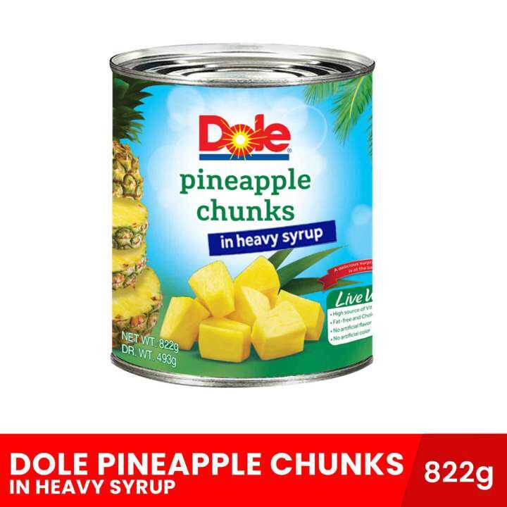 DOLE Pineapple Chunks in Heavy Syrup 822g, canned fruit, sweet fruit in ...