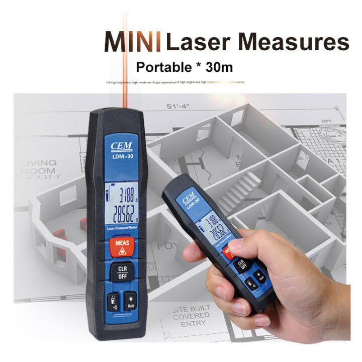 Mini Digital Laser Distance Meter Measure Tape Tester Tool 30M Laser ...
