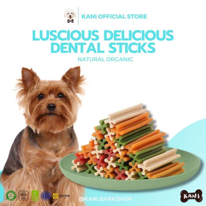 Luscious Natural Organic Dog Dental Sticks Tartar Plaque Removal Dog ...