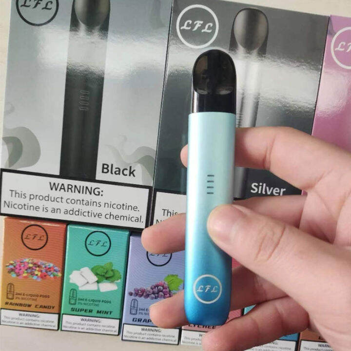 LFL Mini Rechargeable Vaping Smoke Set Original Black Disposable pods ...