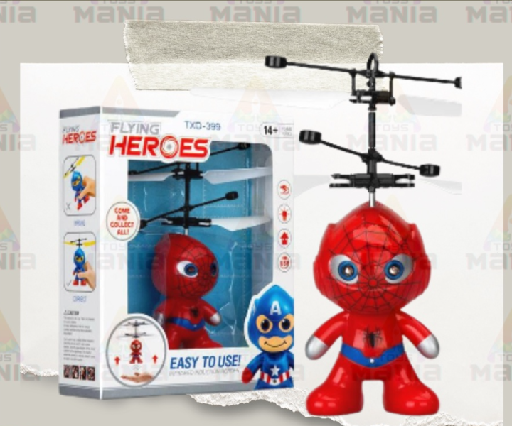 TOYS MANIA- Spiderman Flying Induction Helicopter Flying Sensor Drone ...