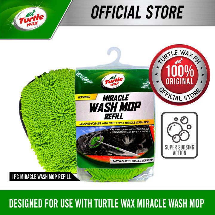 Turtle Wax Miracle Wash Mop Refill TWA122 (Compatible with new version of TW Miracle Wash Mop ...