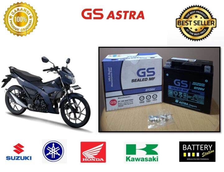 Aki GS Accu gs astra GTZ6v original vario satria fu mf kering | Lazada Indonesia