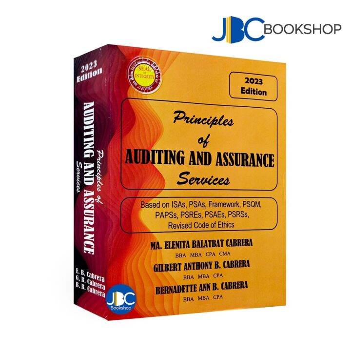 BOOKS Principles of Auditing and Assurance Services 2023 edition by Cabrera | Lazada PH