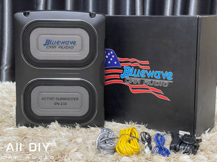 สุดยอด ซับบ็อกบลูเวฟ 8นิ้ว แบบดอกคู่ Active Subwoofer Dual (แถม)รีโมทชุดสายไฟฟิวส์+(Hi to lowใน ...