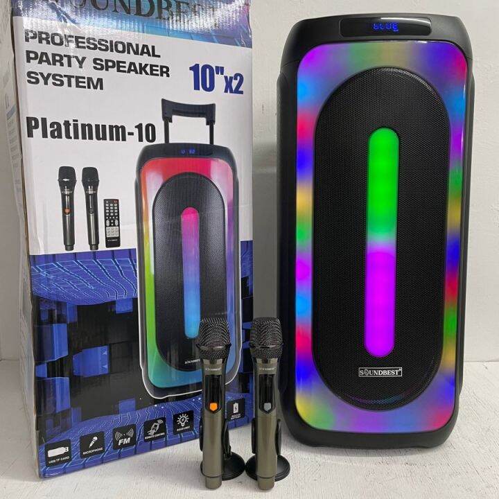 Speaker Portable Wireless Soundbest Platinum 10 Original 10 inch ...