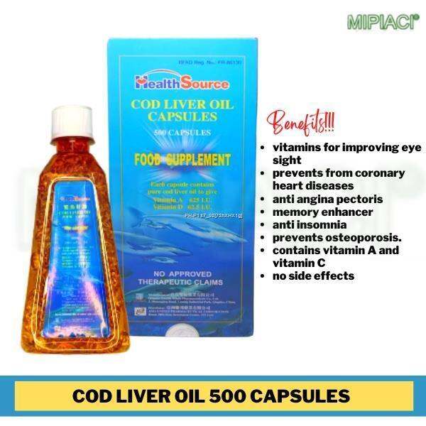 500 Capsules • 3 Supplement Cod Liver Oil Softgels | Lazada PH