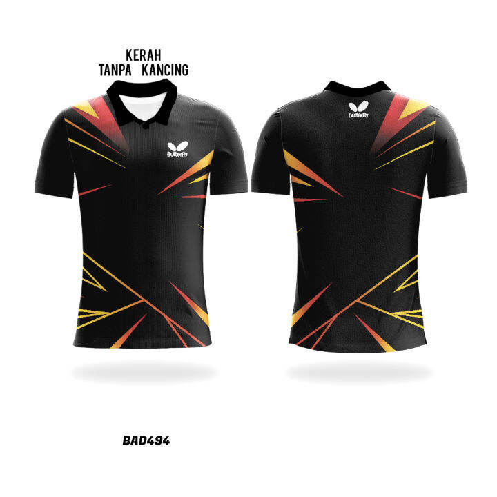Kaos Baju Jersey OlahRaga Tenis Meja PingPong Butterfly DriFit Printing ...